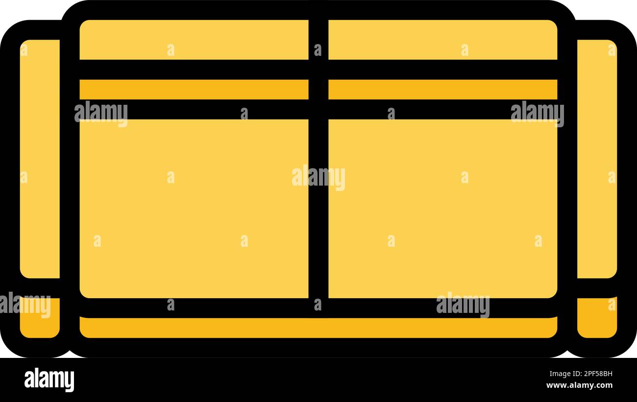 sofa two sections top view color icon vector illustration Stock Vector ...
