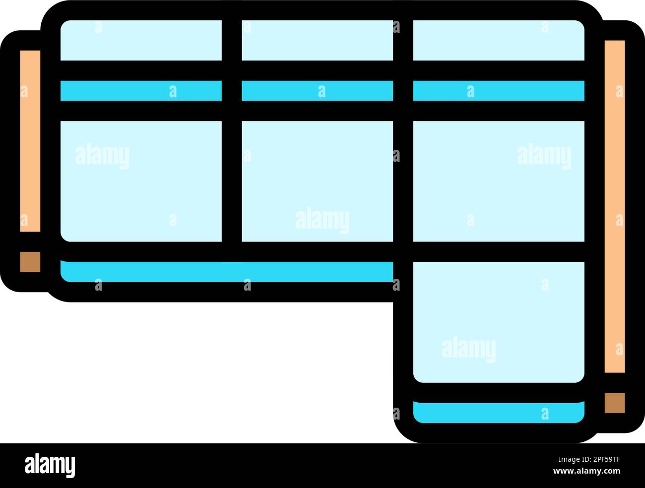 corner sofa top view color icon vector illustration Stock Vector Image ...