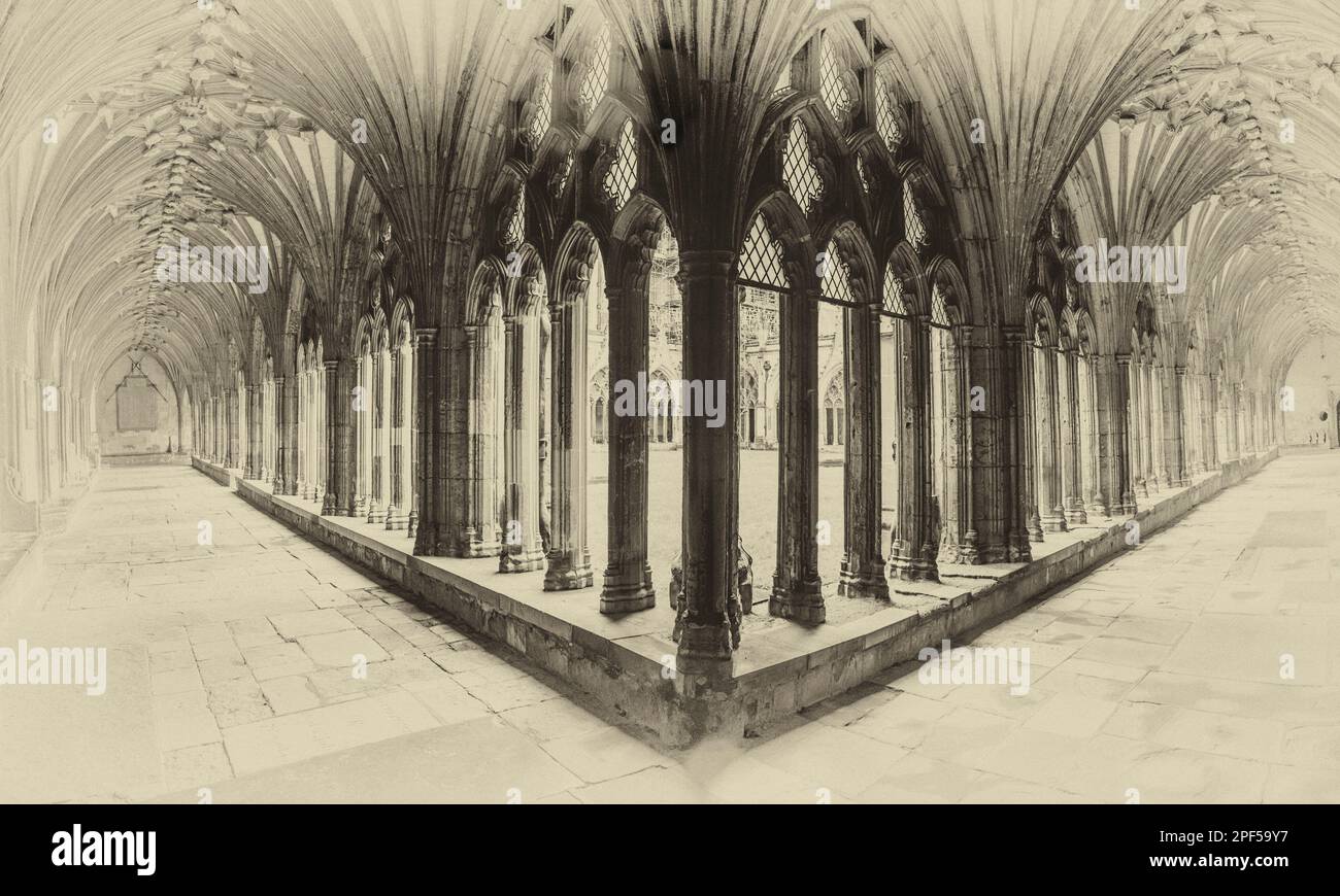 The image is of the Cloisters covered passageway at the famous World ...