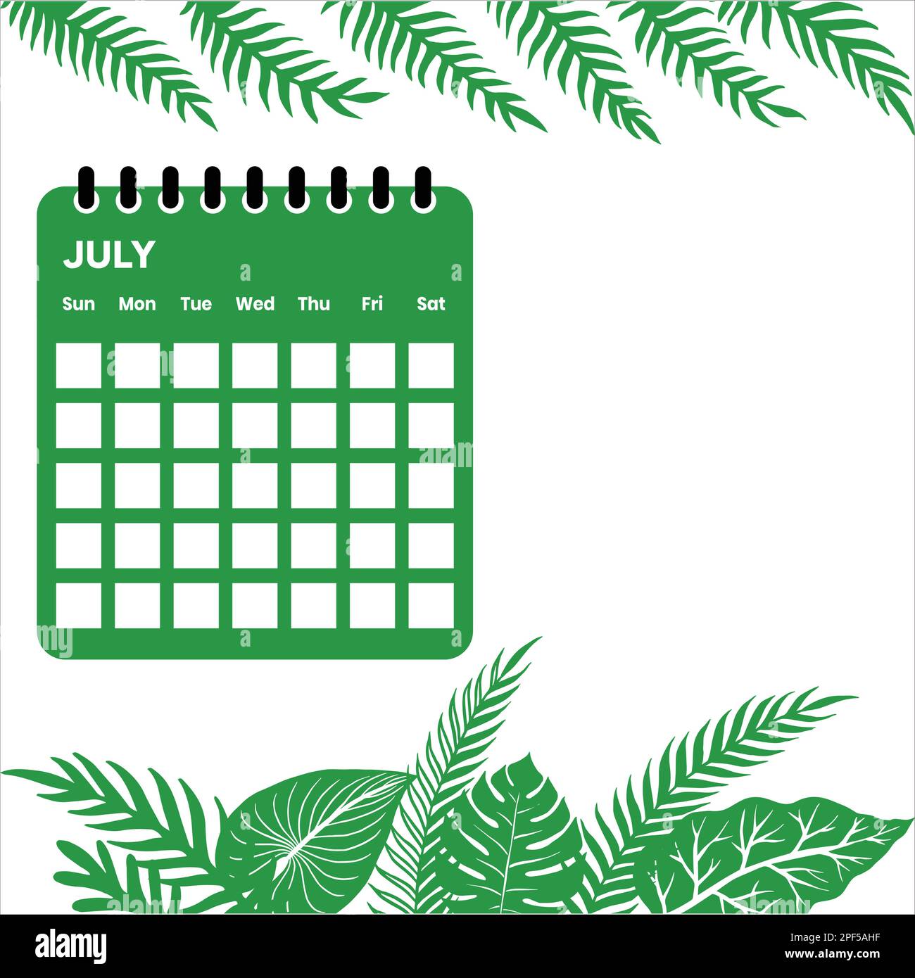 July date calendar icon month Stock Vector Images - Alamy