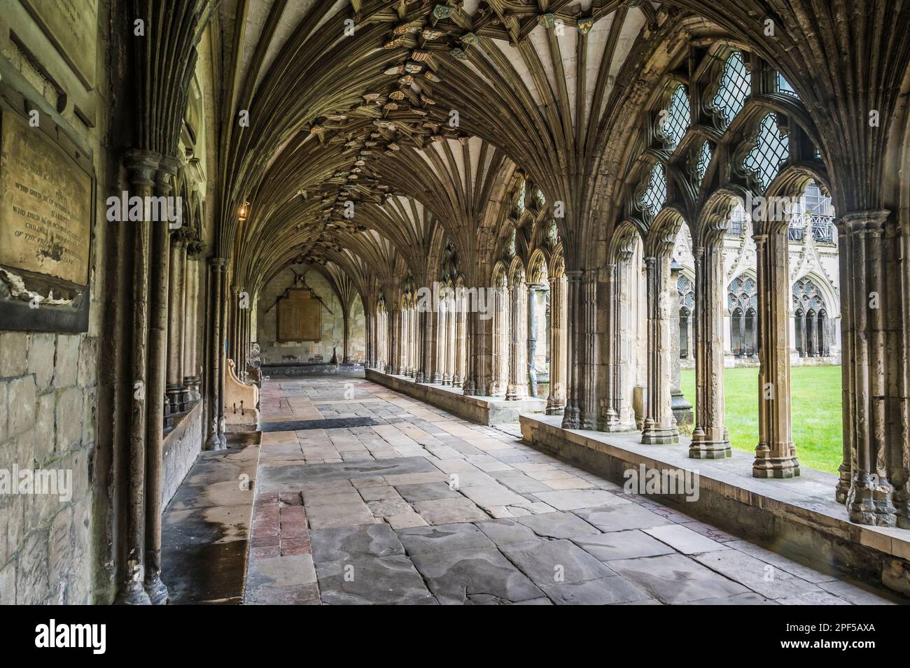 The image is of the Cloisters covered passageway at the famous World ...