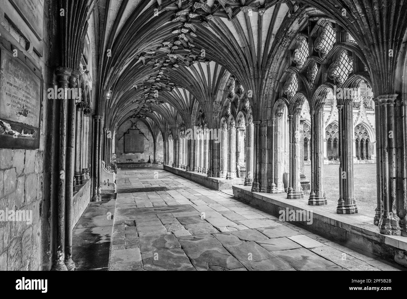 The image is of the Cloisters covered passageway at the famous World ...