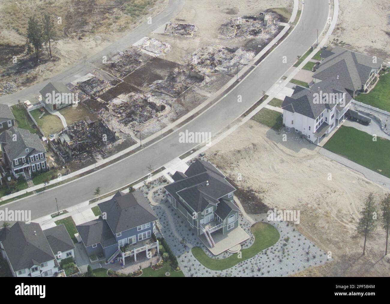 Debris From Houses Consumed By The Okanagan Mountain Park Forest Fire