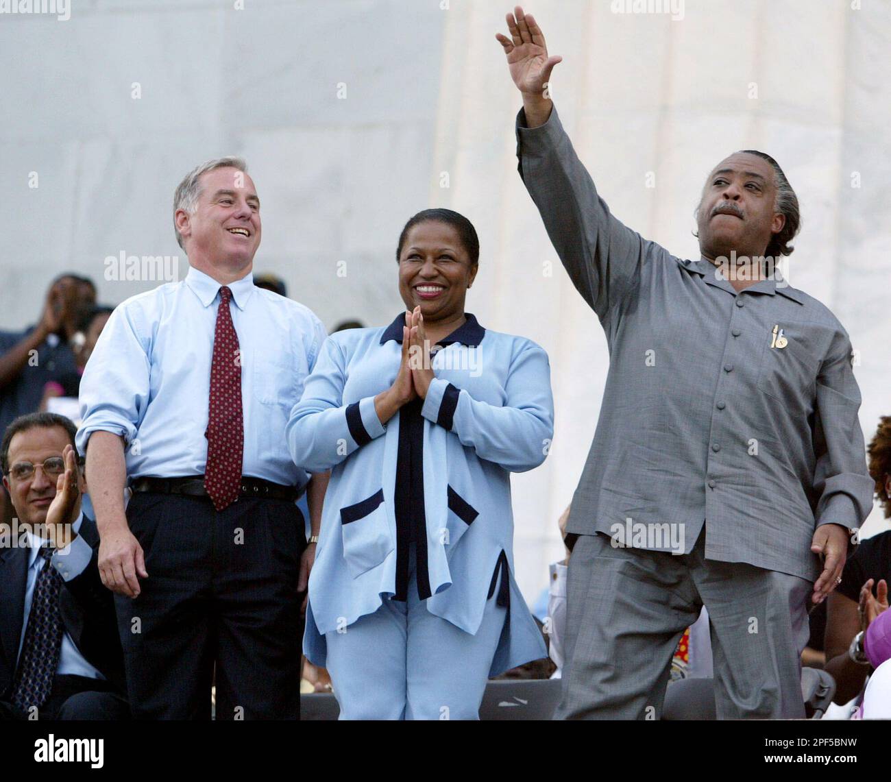 Democratic presidential hopefuls Rev. Al Sharpton, right, Carol Moseley ...