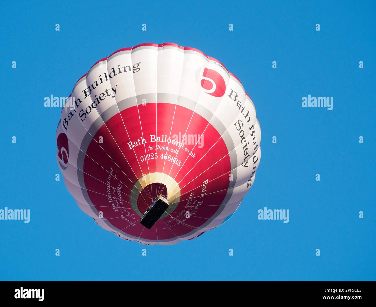 Hot Air Balloon Flying over Bath Stock Photo - Alamy