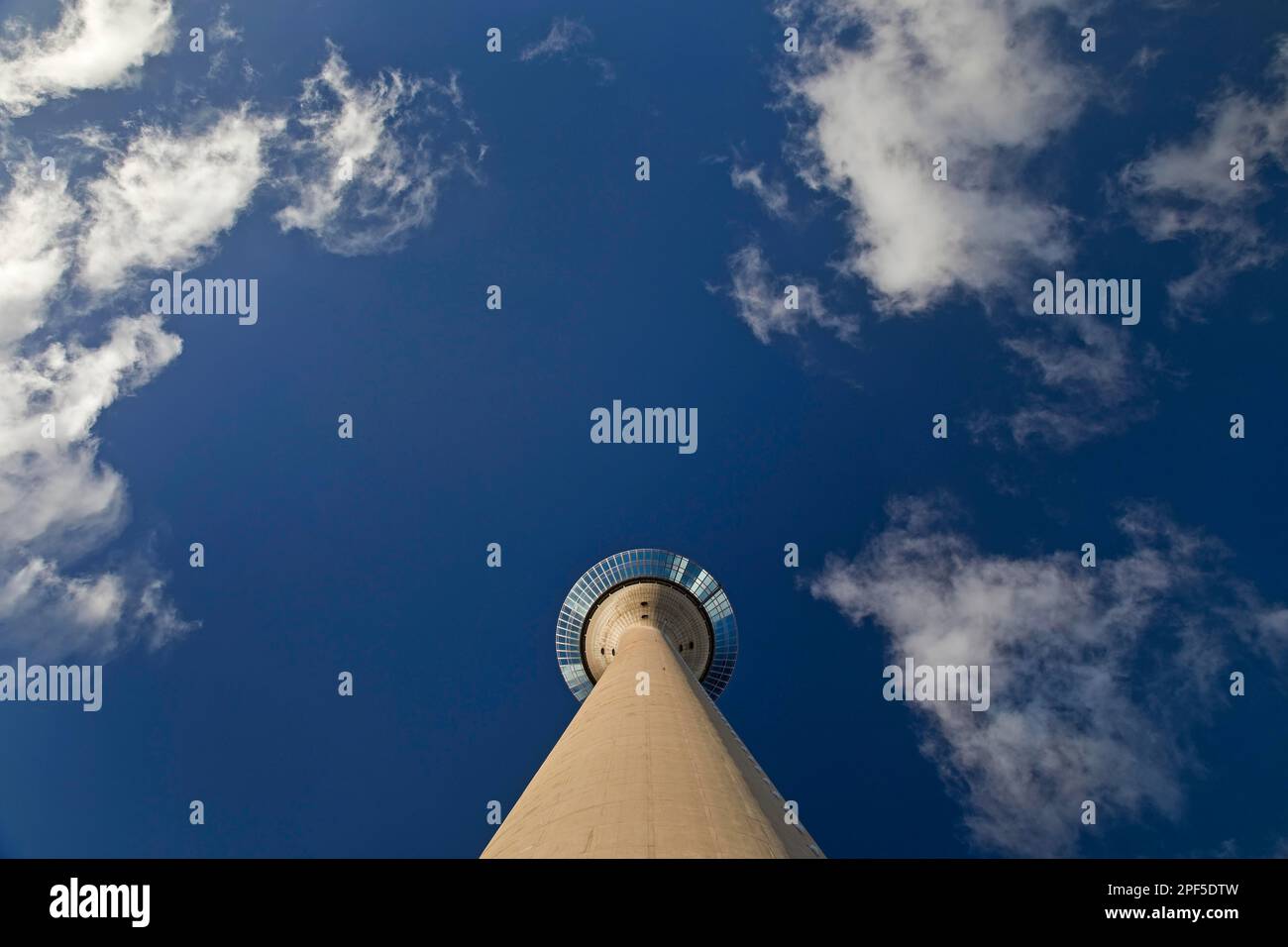 View of the Rhine Tower, Duesseldorf, North Rhine-Westphalia, Germany ...