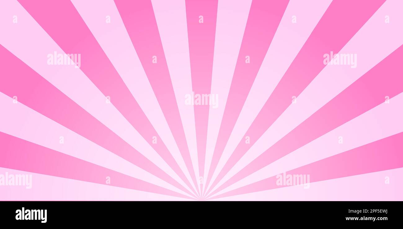 Pink radial lines. Rosy sunset or sunrise pattern. Manga book page ...