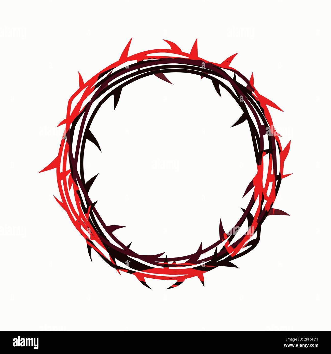 Crown of thorns creative icon. Christian religious symbol. Good Friday ...
