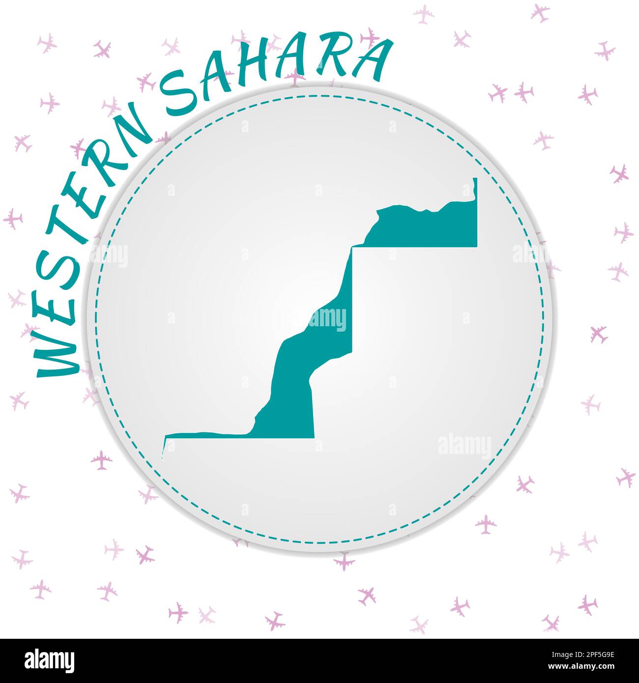 Western Sahara map design. Map of the country with regions in emerald ...