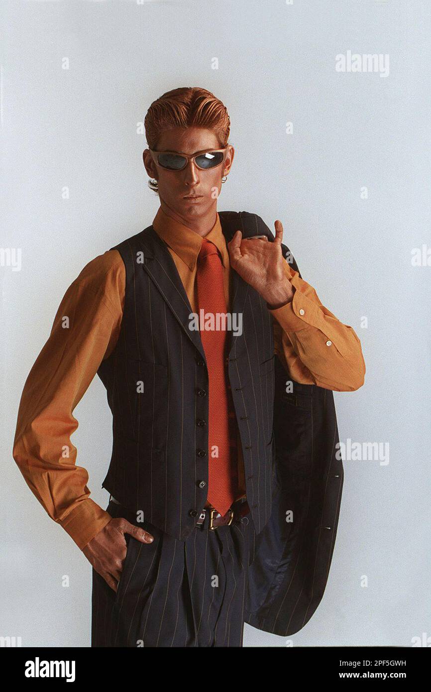 COPPER/C/09JUL98/DD/LS --- Copperman models copper clothes. James Perry ...