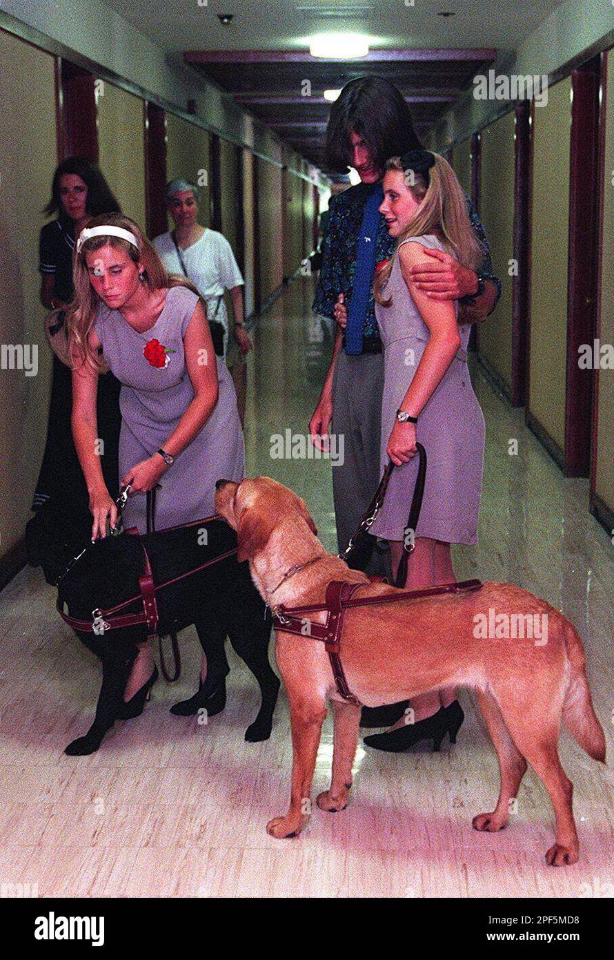 BLIND 2/C/19AUG95/CD/LS FROM LEFT: SARA PATNODE AND STACY PATNODE SAY ...