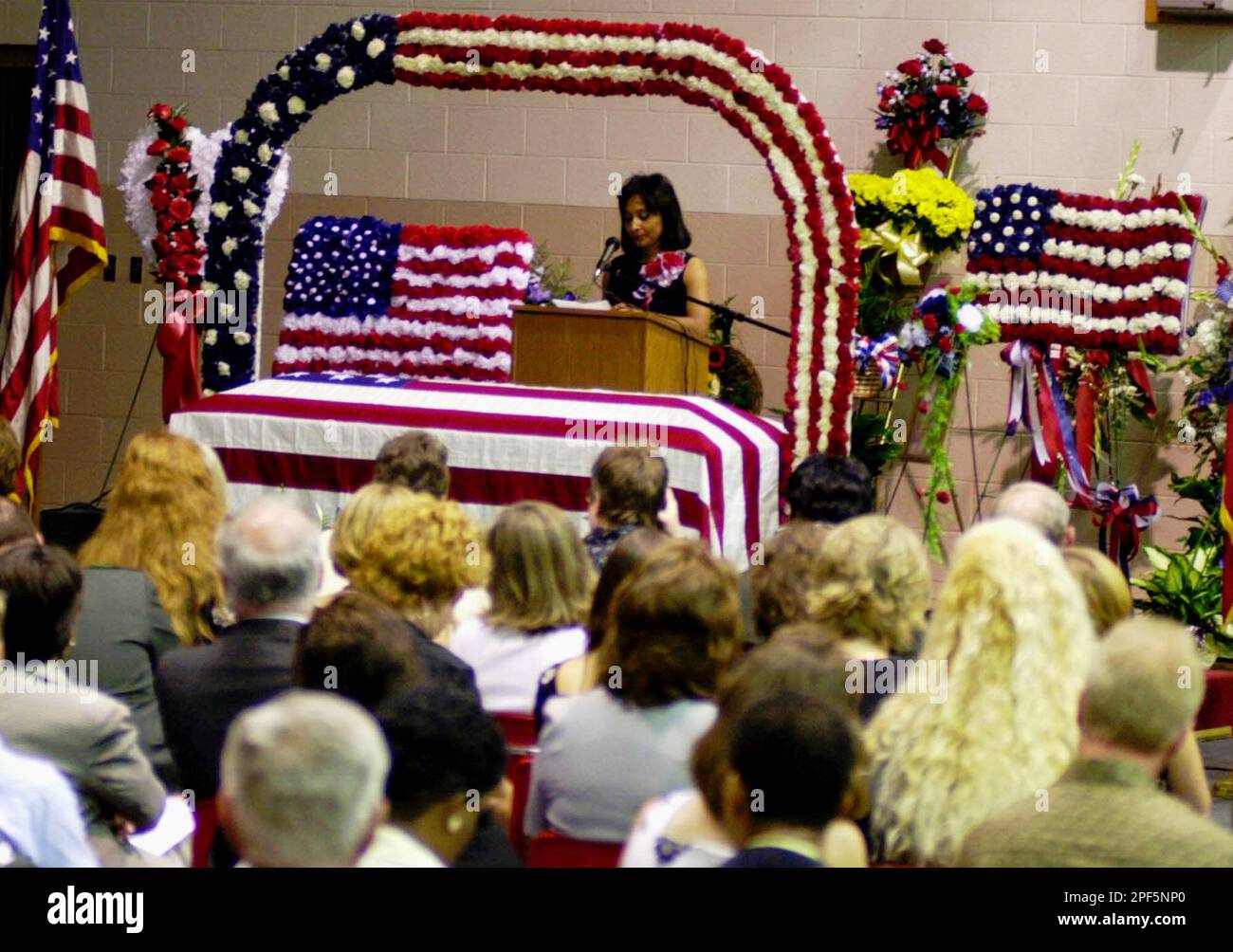 Dr. Barbara Porchia speaks at the funeral of her son Spc. Jonathan ...