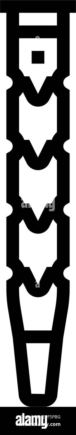 fractionating column chemical glassware lab line icon vector ...