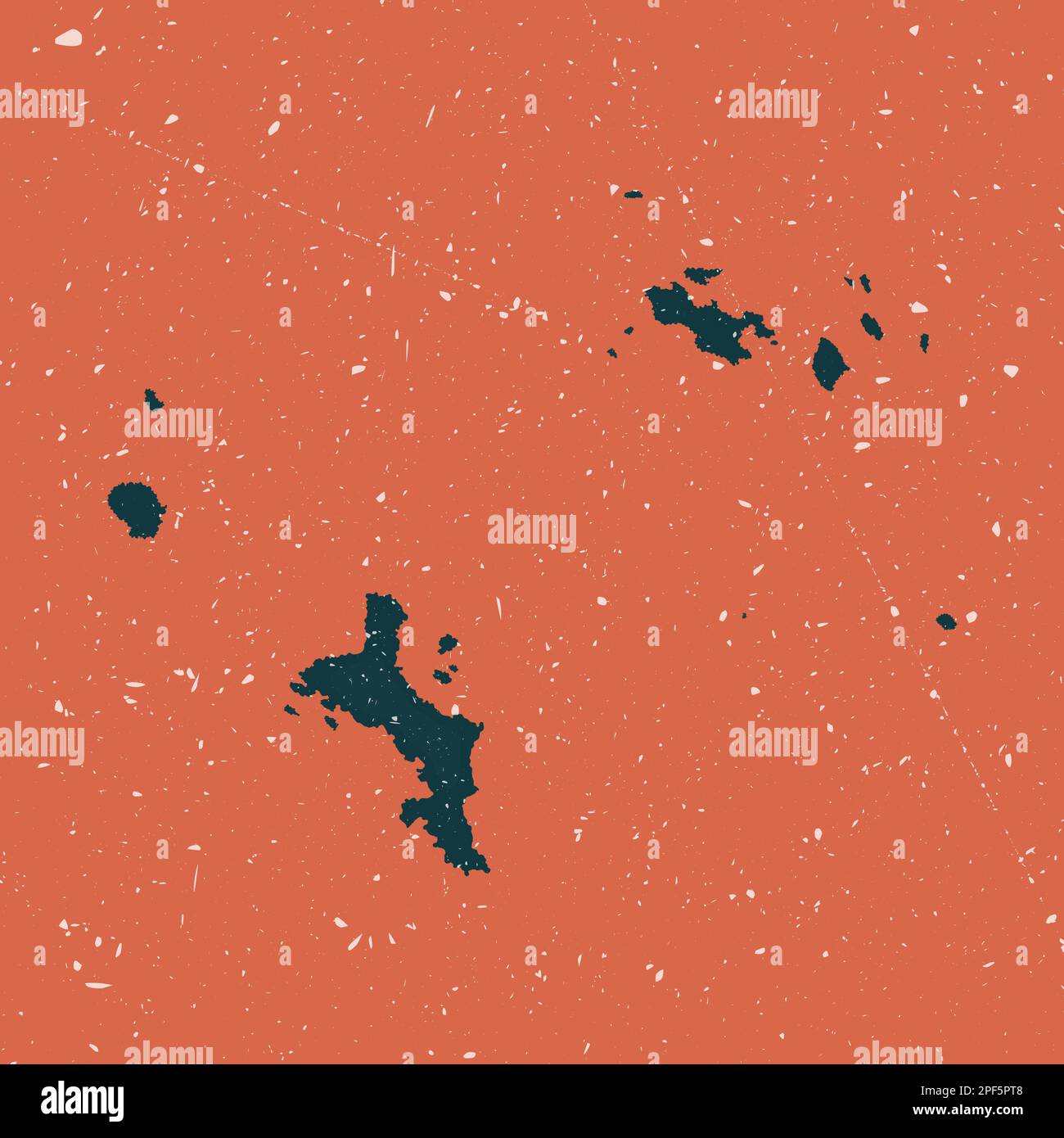 Seychelles vintage map. Grunge map of the island with distressed ...