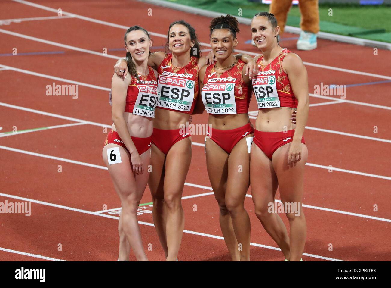The Spanish Team after the 4 * 100m Relay Final at the European Athletics Championship 2022 ...