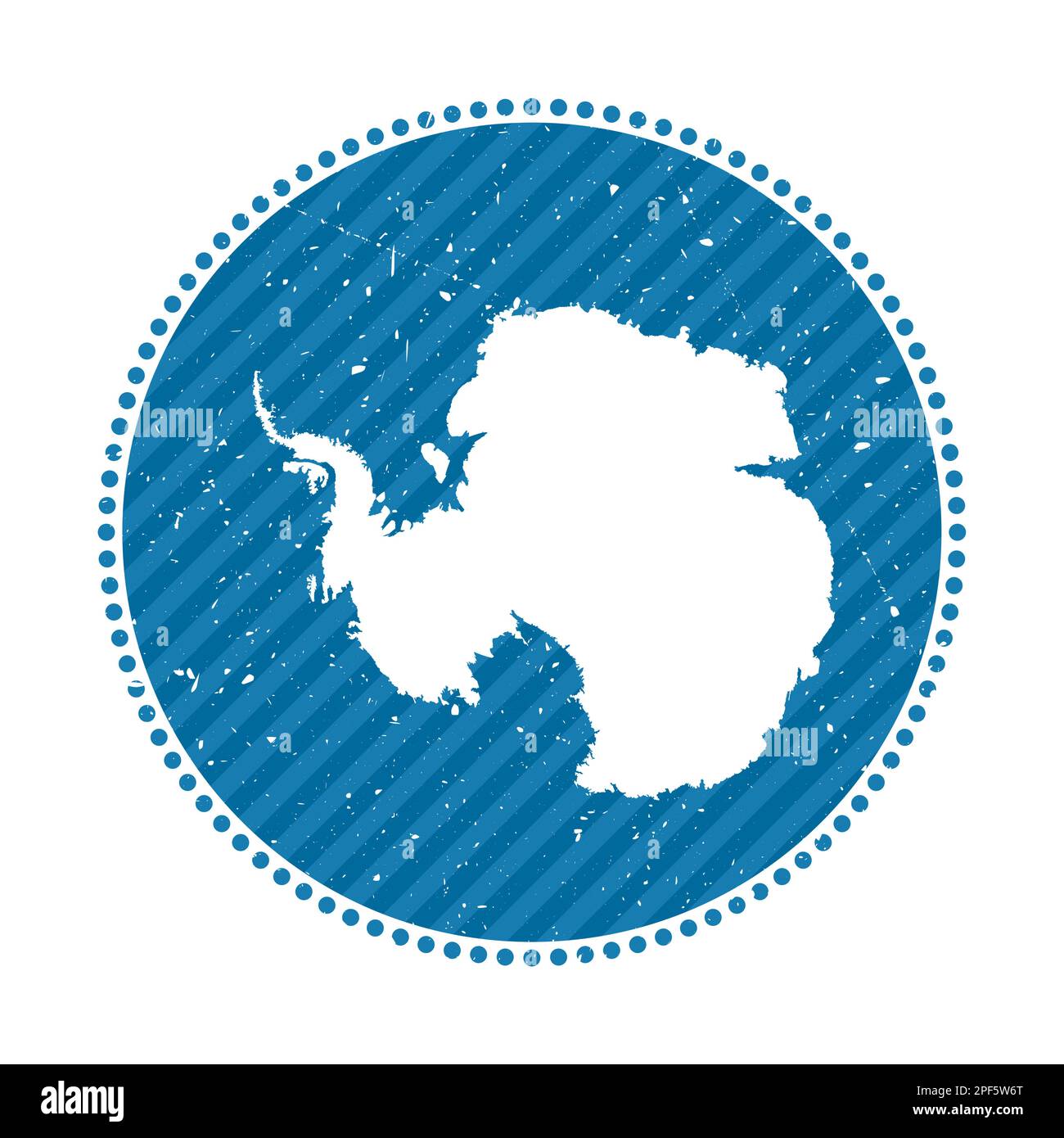 Antarctica striped retro travel sticker. Badge with map of the ...