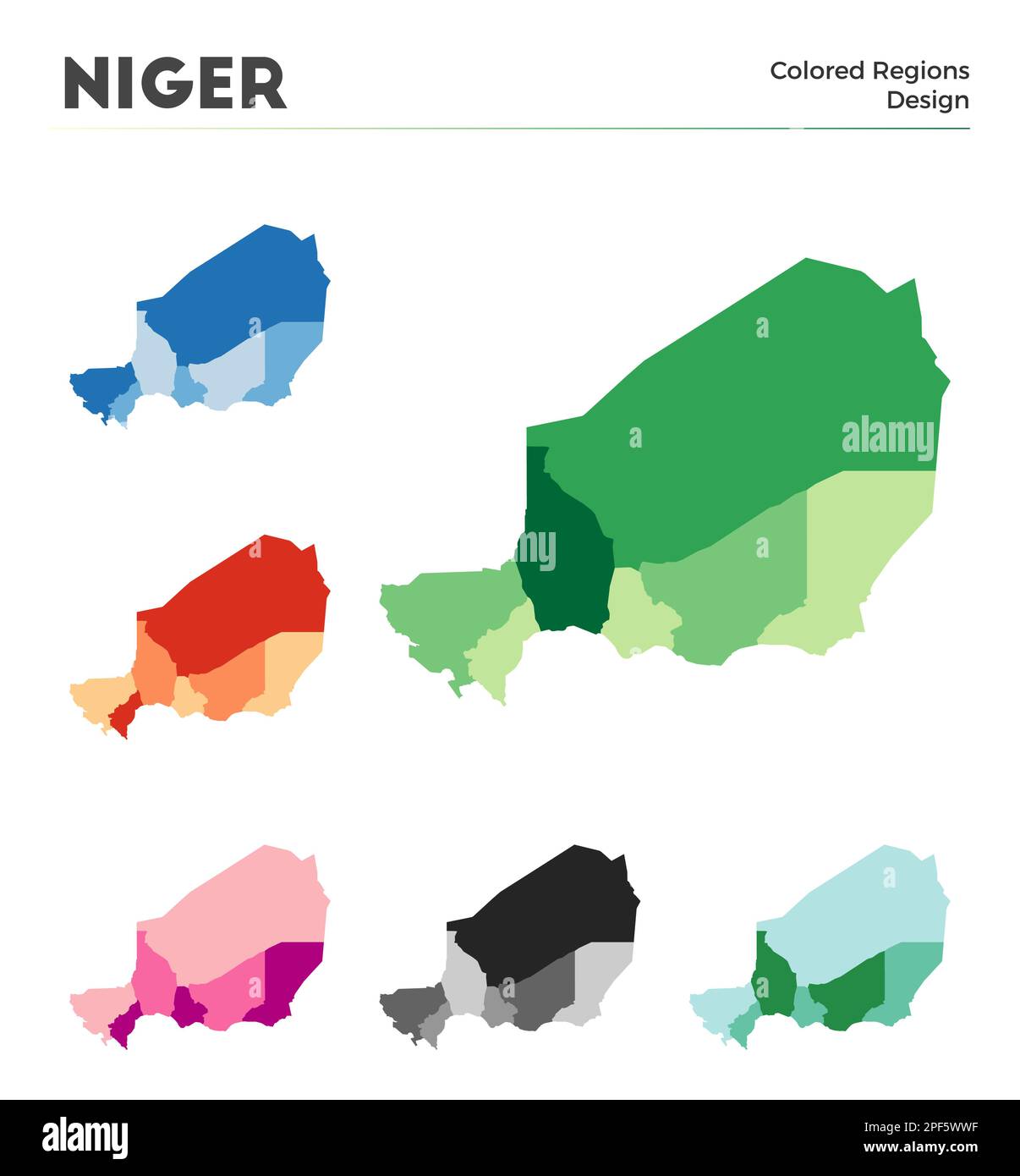 Niger map collection. Borders of Niger for your infographic. Colored ...