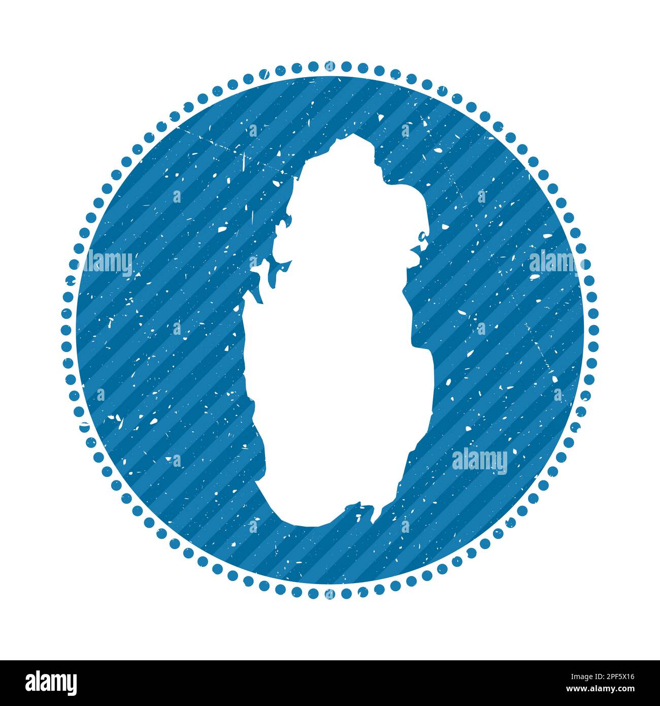Qatar striped retro travel sticker. Badge with map of country, vector ...