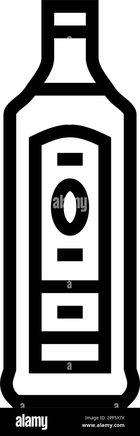 gin glass bottle line icon vector illustration Stock Vector Image & Art ...