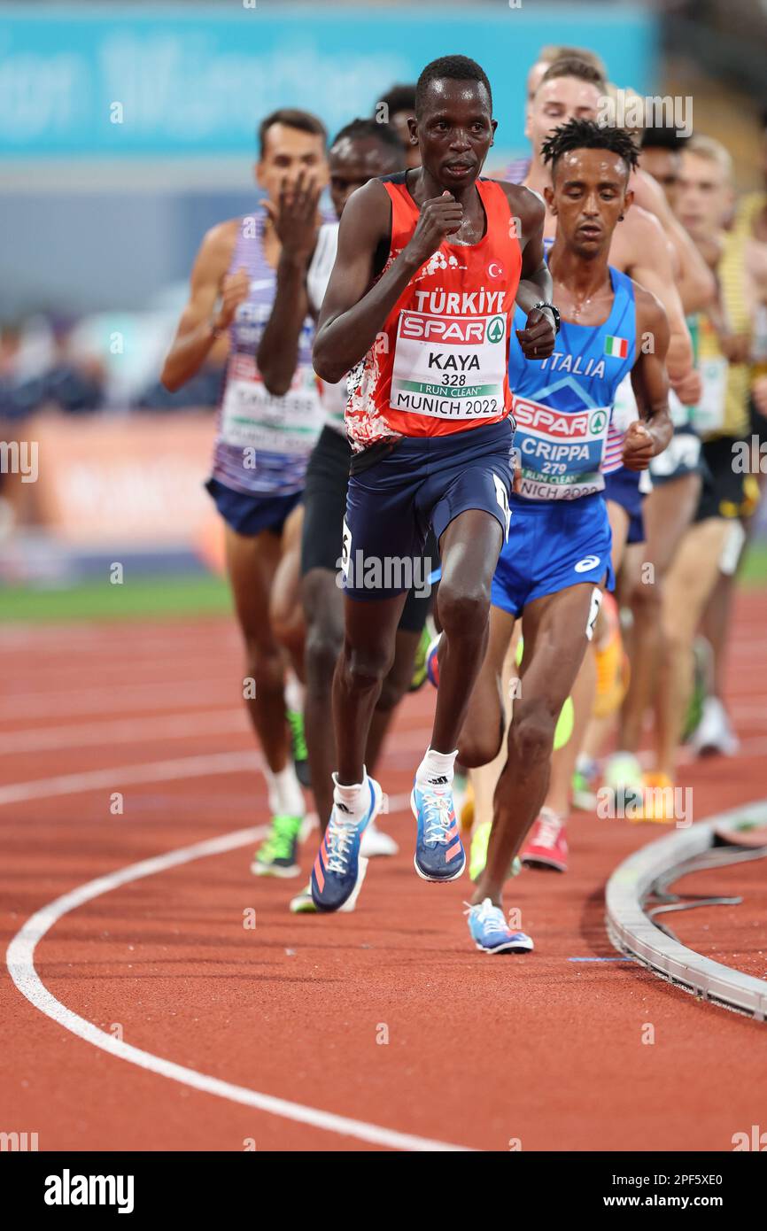 Aras KAYA of Turkey in the 10000m Final at the European Athletics Championship 2022 Stock Photo ...
