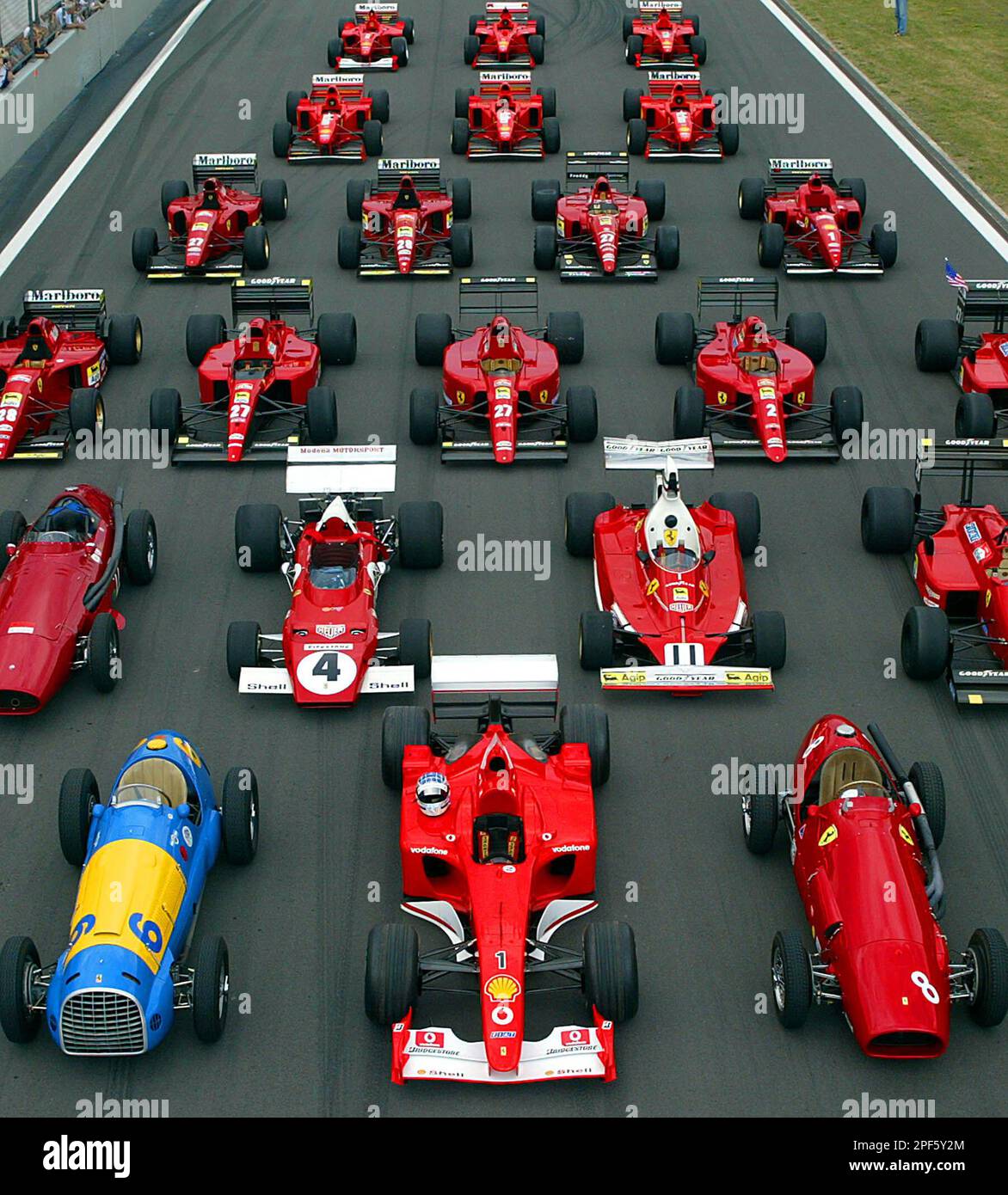 Formula one history shown by the drivers of this Formula One Ferrari ...