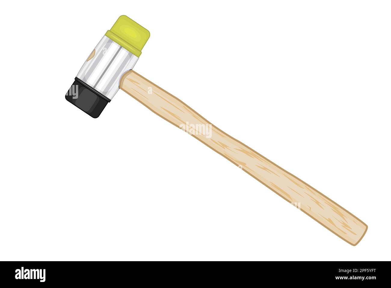 Rubber hammer. Rubber mallet with wooden handle.Tool for straightening ...