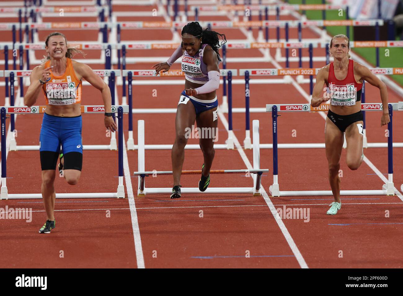 Cindy SEMBER hitting the last hurdle in the 100m Hurdles Final at the ... Cindy SEMBER hitting the last hurdle in the 100m Hurdles Final at the ...