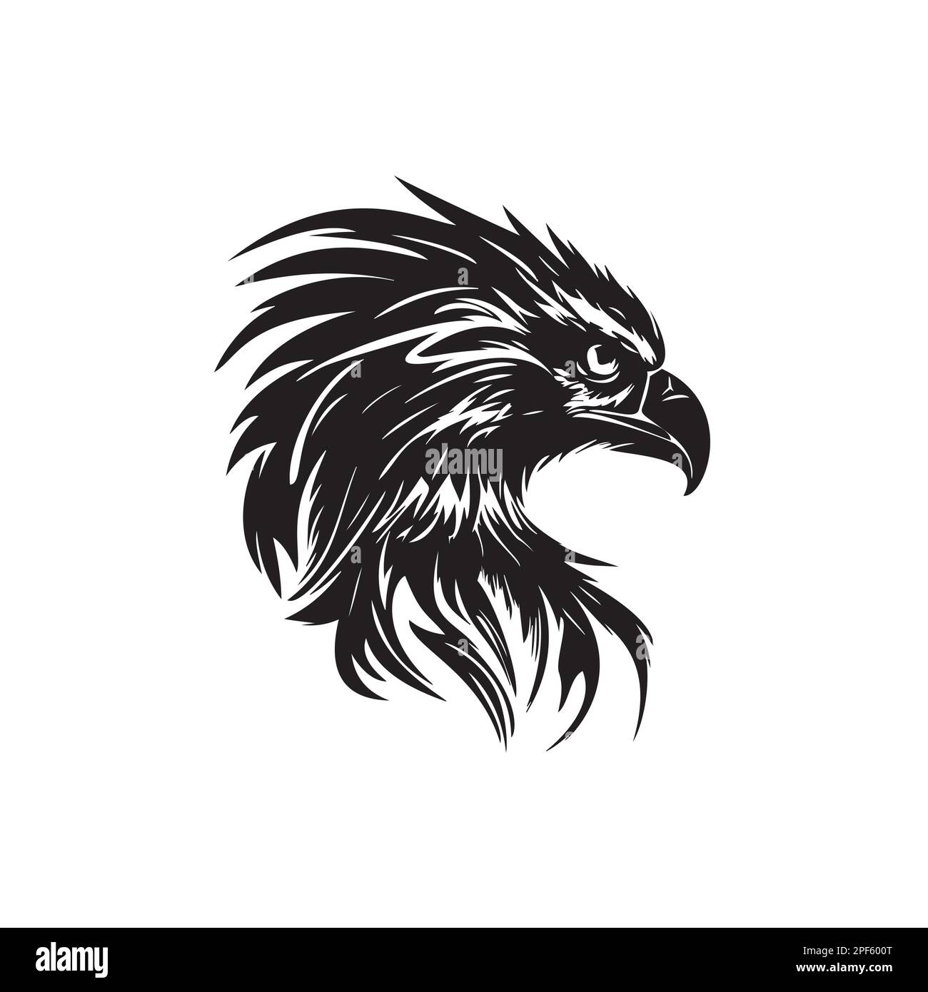 the silhouette of an eagle's head that has a simple but very clear ...