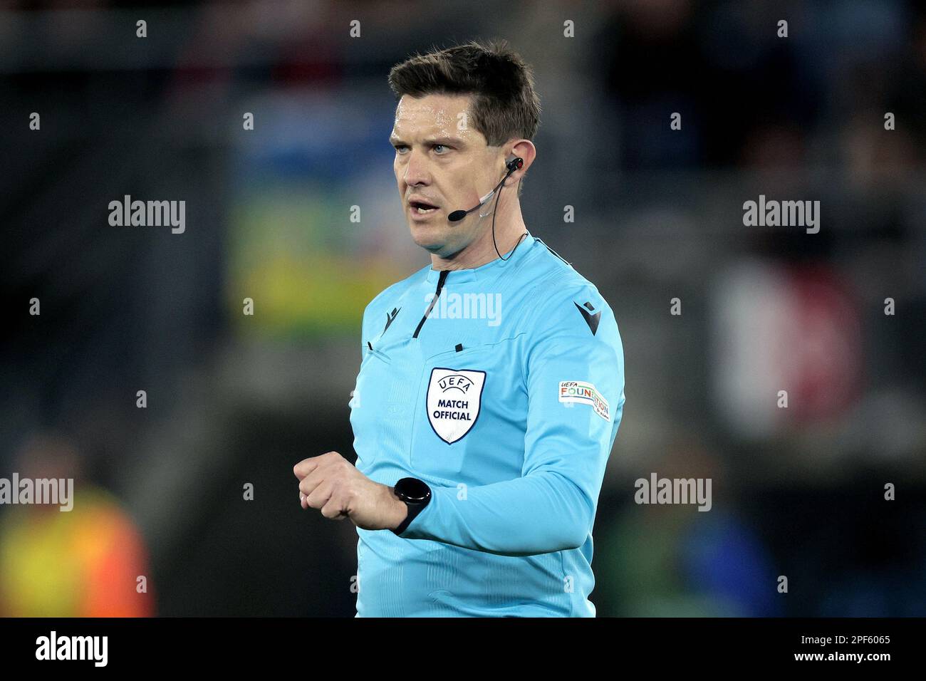ALKMAAR - Referee Matej Jug during the UEFA Conference league round of 16 match between AZ ...