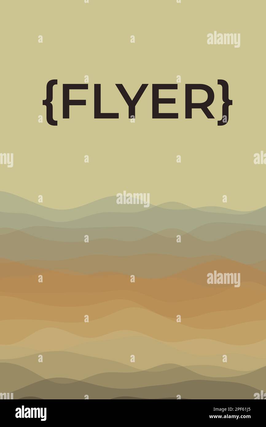 Cover page template. Page template with soft curves in black, green ...