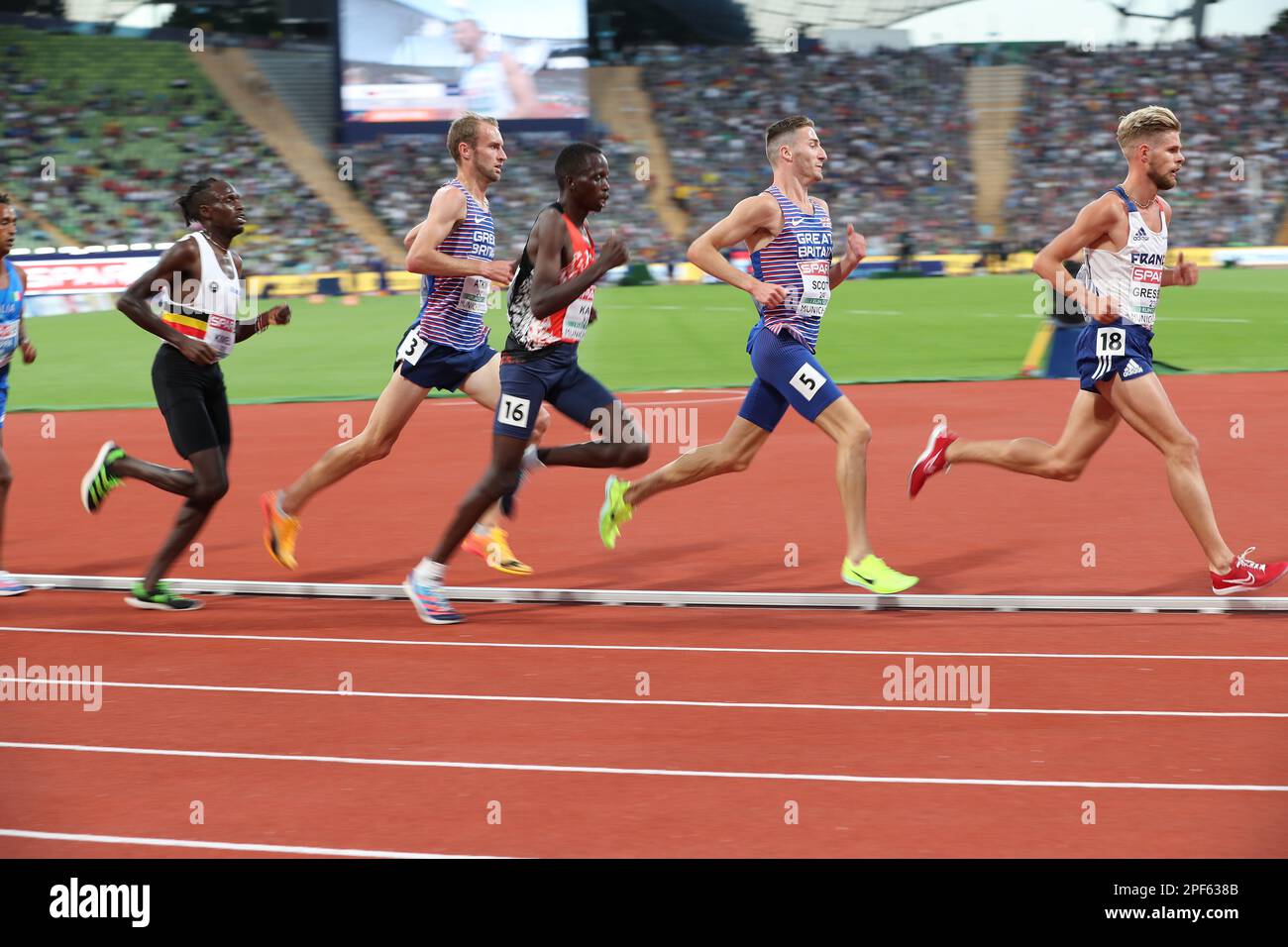 Jimmy GRESSIER, Sam ATKIN & Marc SCOTT in the 10000m Final at the ...