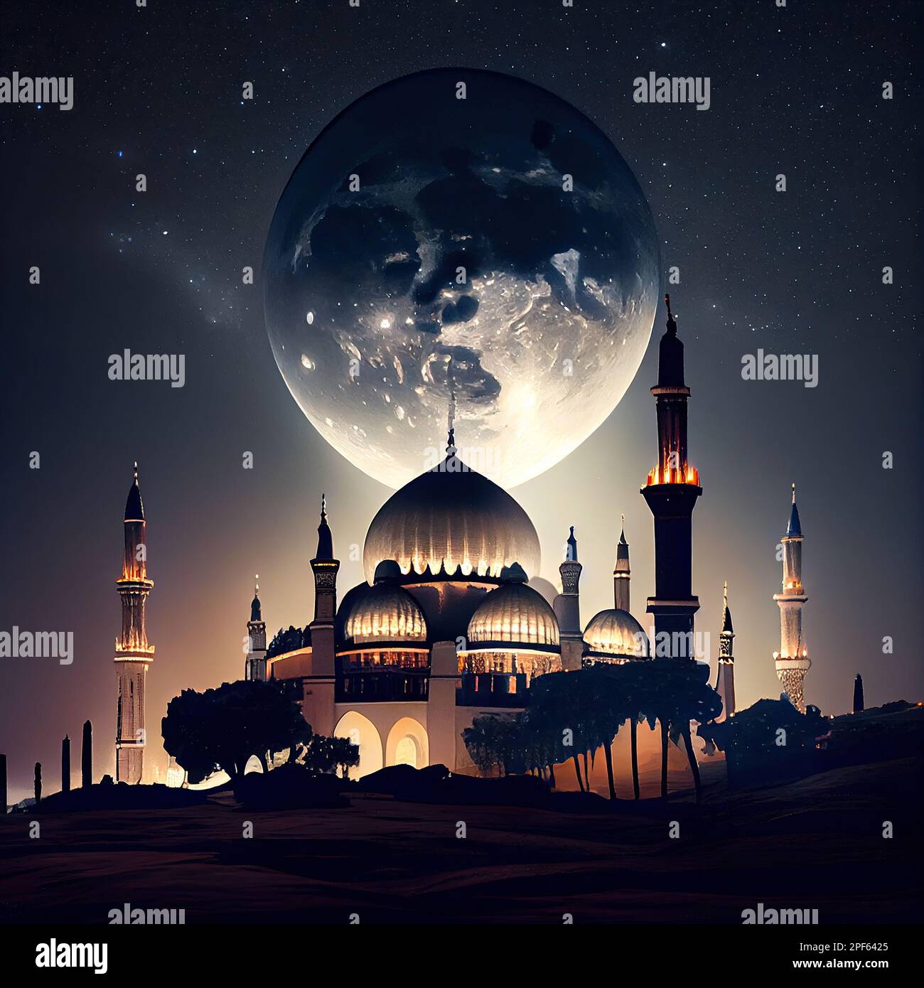 Islamic Mosques At Night