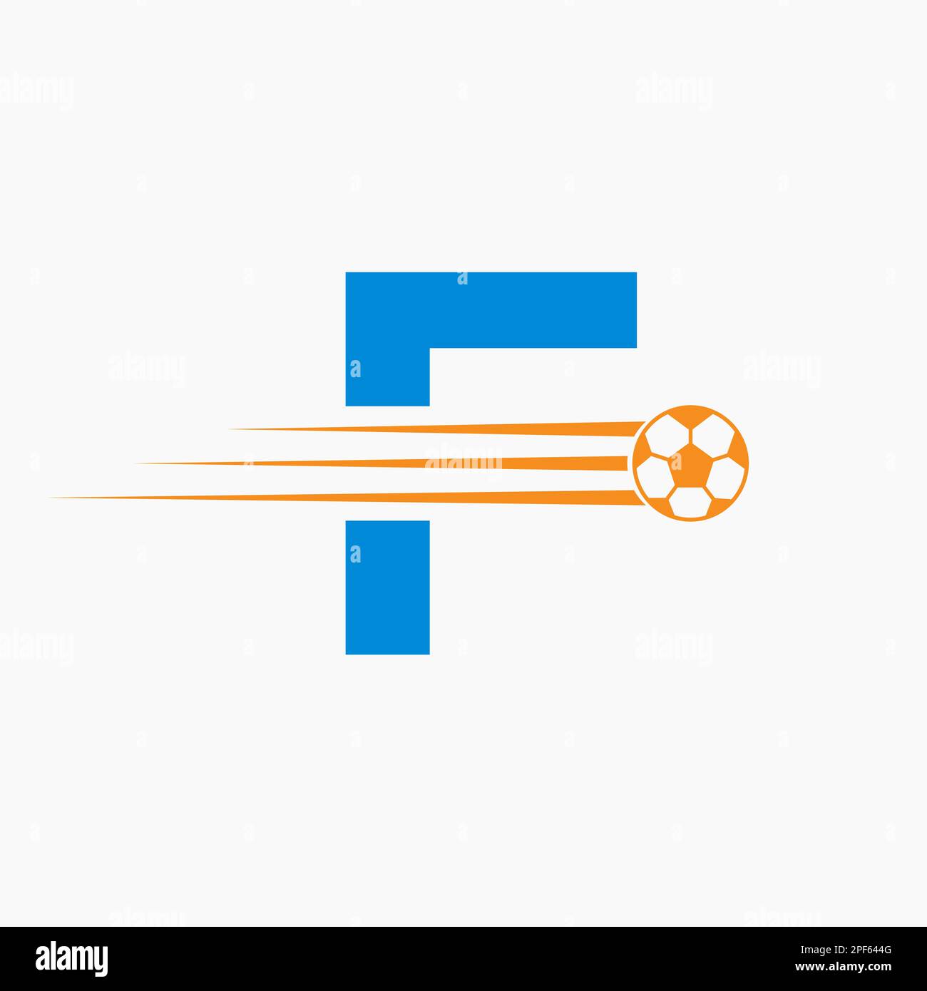 Initial Letter F Soccer Football Logo. Soccer Club Symbol Stock Vector ...