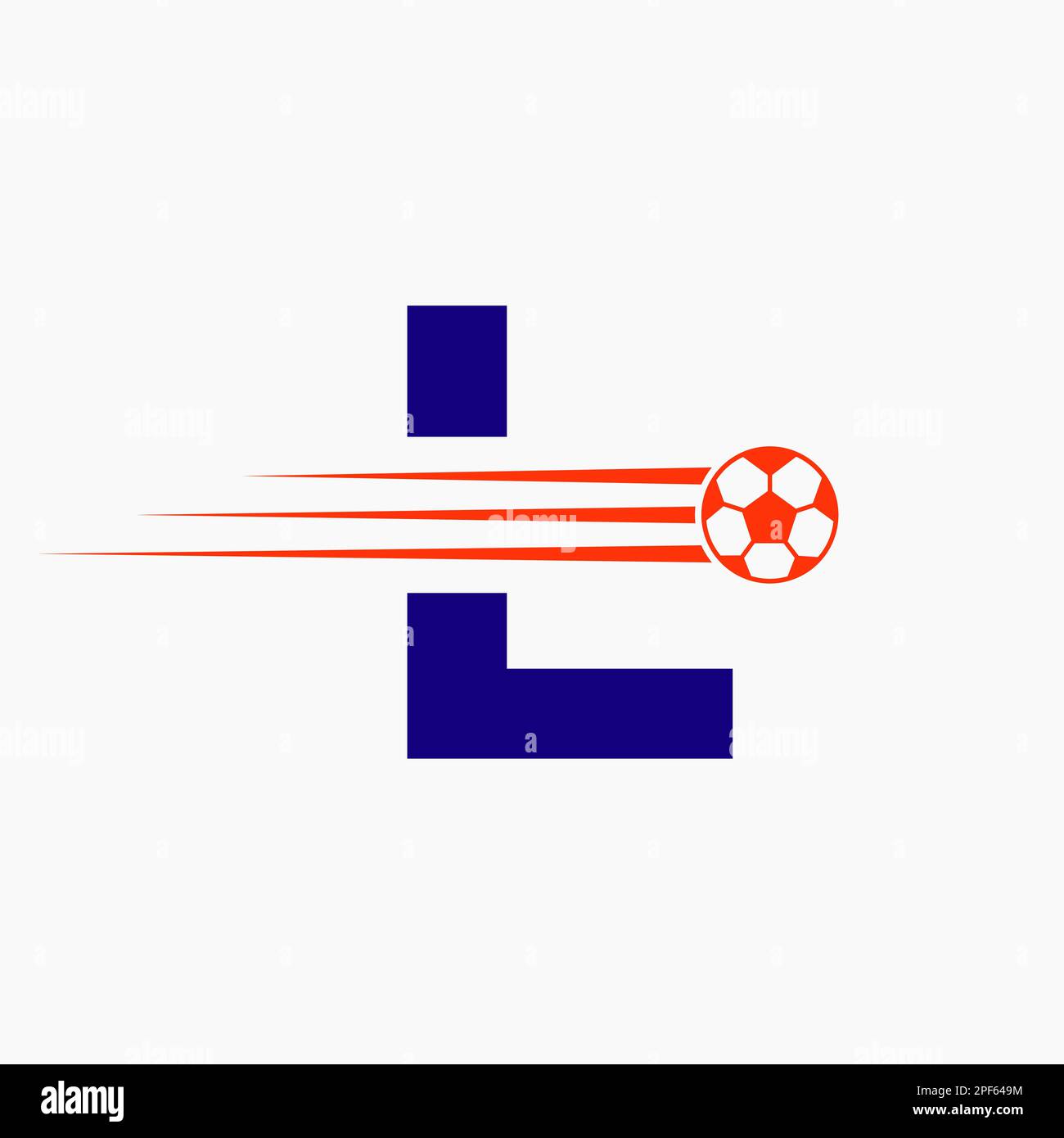 Initial Letter L Soccer Football Logo. Soccer Club Symbol Stock Vector ...