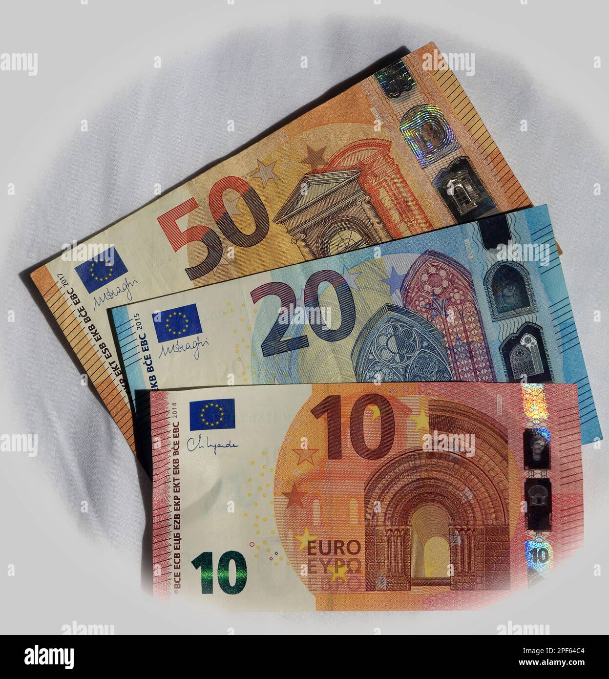 Fifty, twenty and ten euro notes. 2023 Stock Photo - Alamy