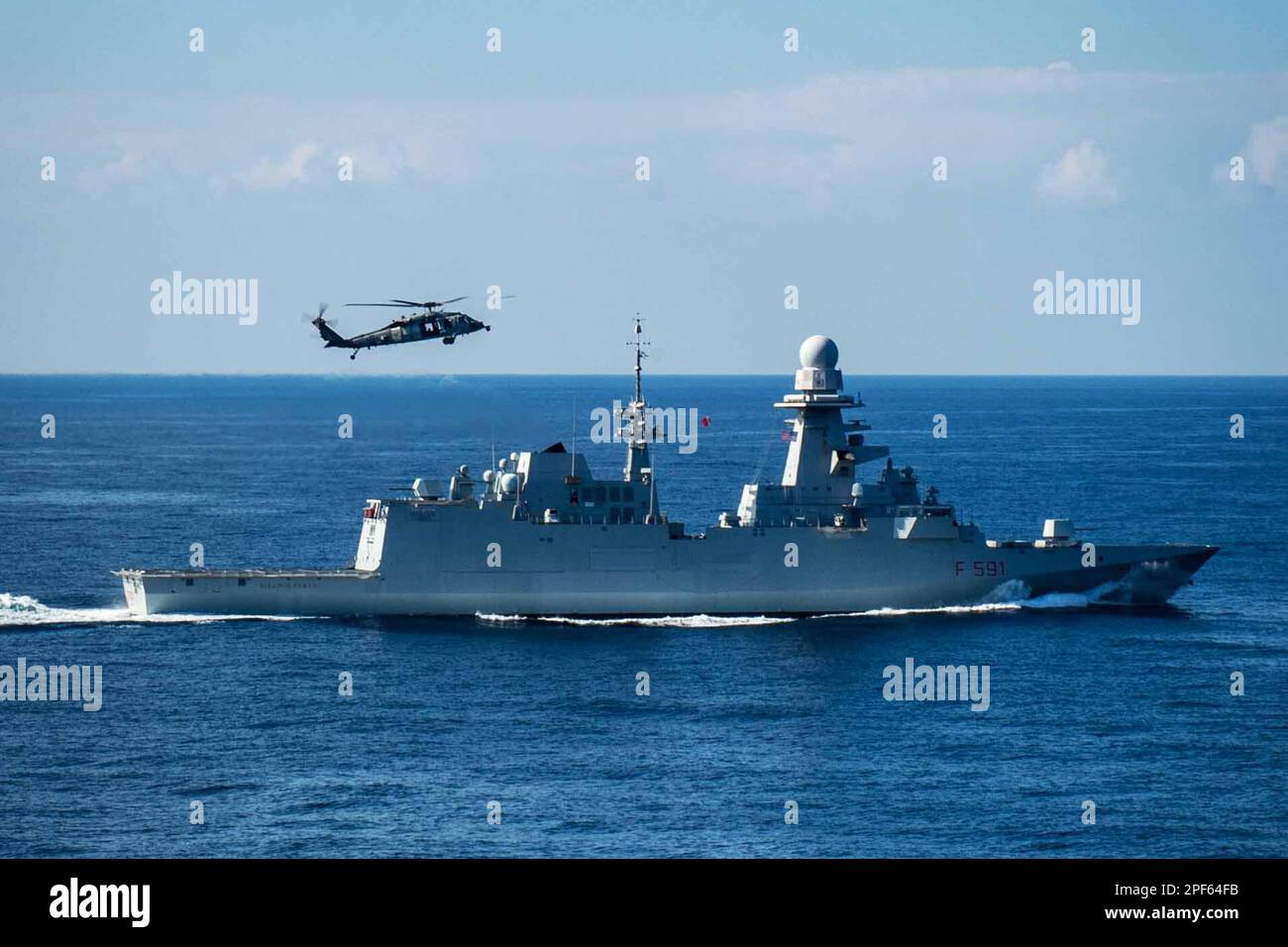 Adriatic Sea. 5th Mar, 2023. An MH-60S Nighthawk helicopter, attached ...