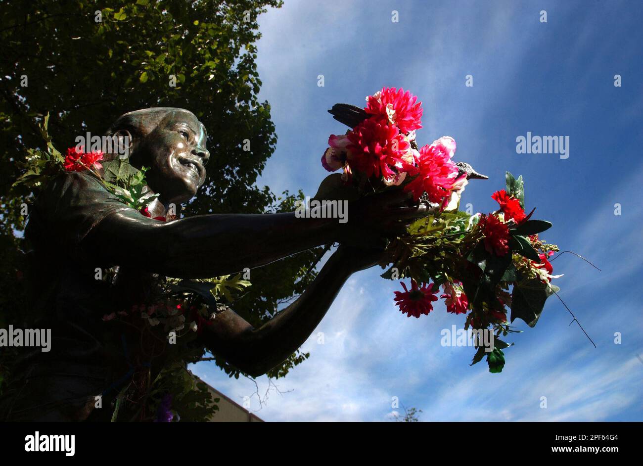 The statue of Samantha Smith outside the State House in Augusta, Maine ...