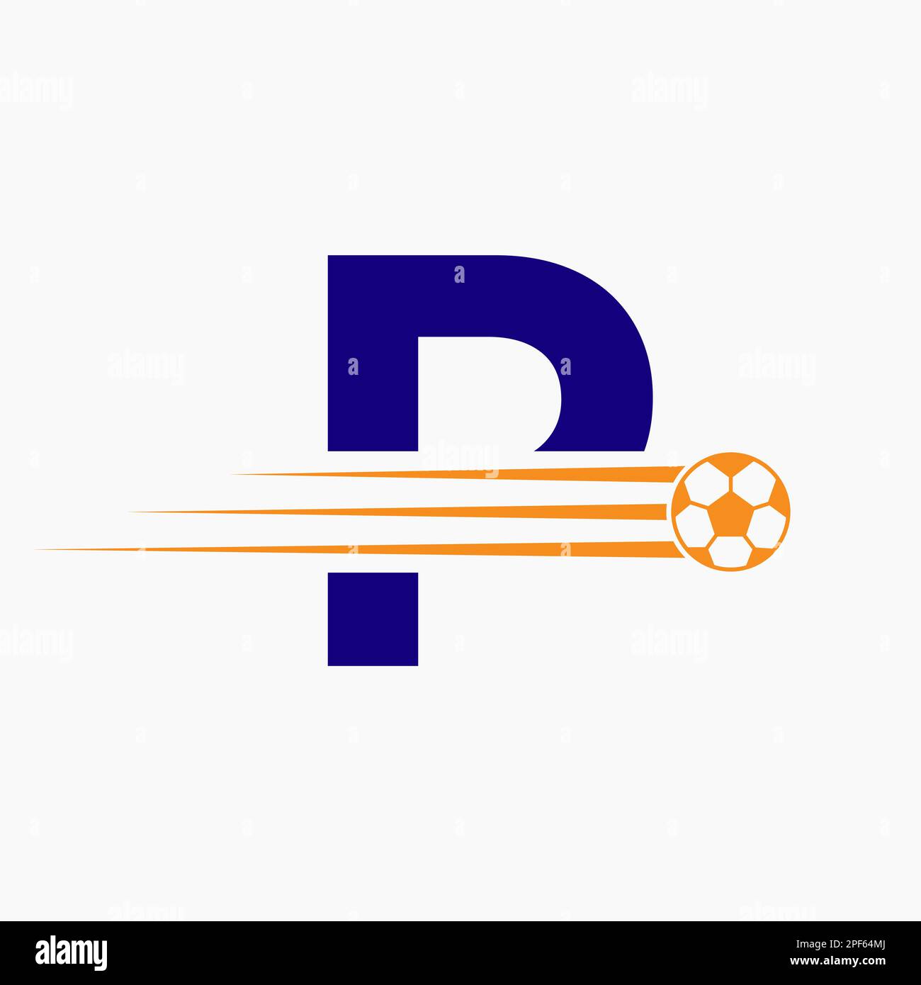 Initial Letter P Soccer Football Logo. Soccer Club Symbol Stock Vector ...