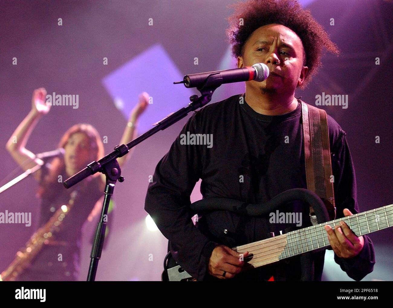 Brazilian singer and guitarist Chico Cesar performs on Stravinsky stage ...