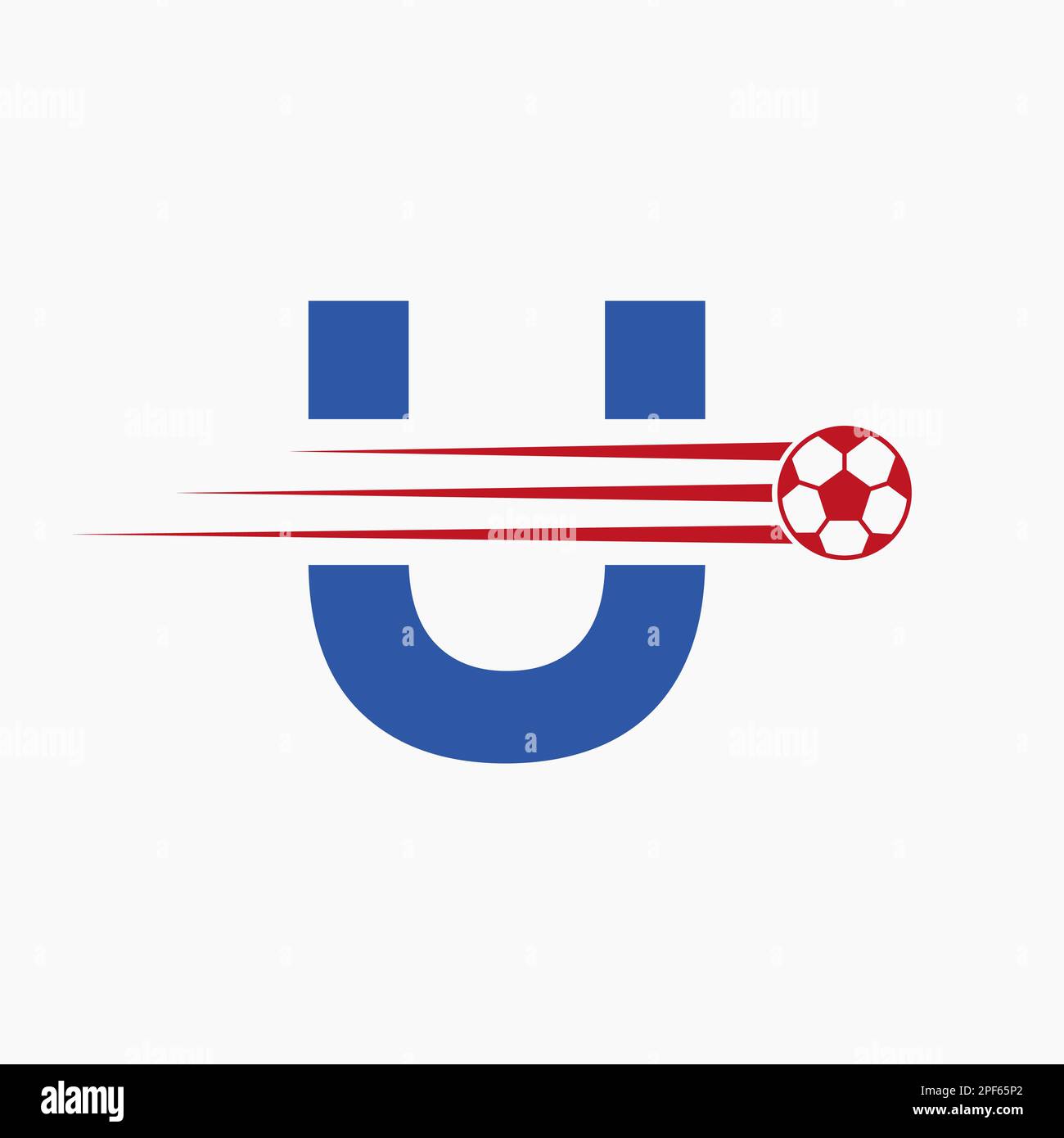Initial Letter U Soccer Football Logo. Soccer Club Symbol Stock Vector ...