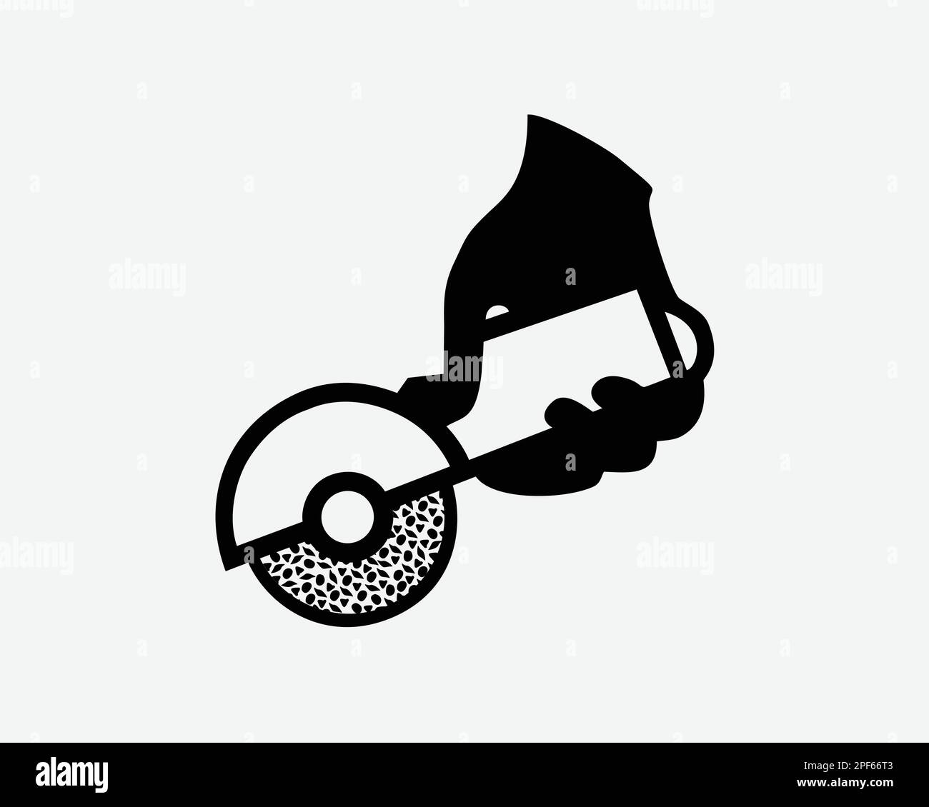 Hand Held Grinder Icon Sand Paper Tool Construction Worker Vector Black ...