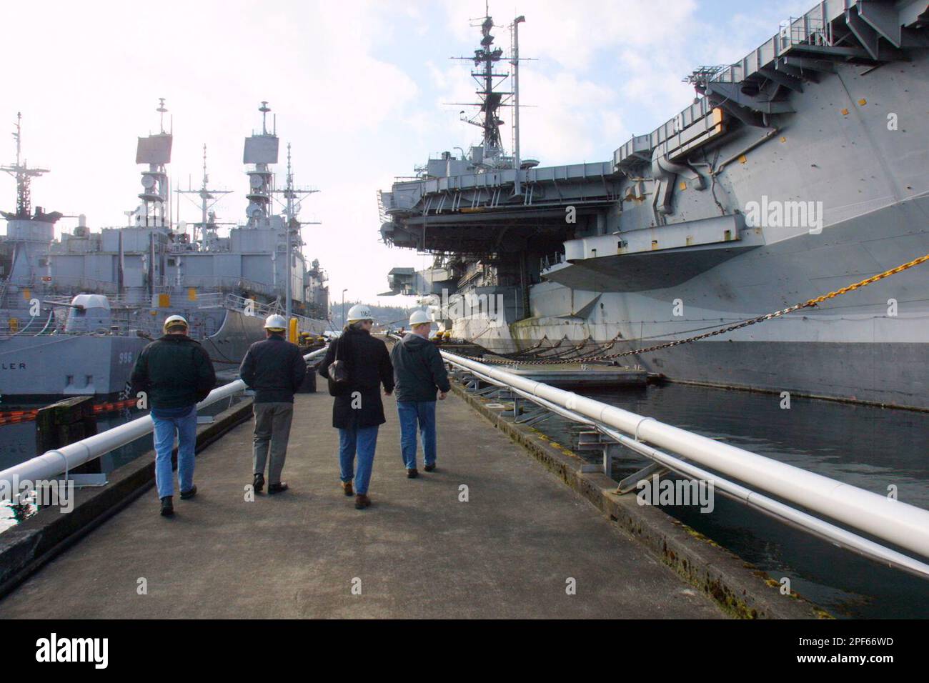 The USS Midway, right, currently moored the Naval Inactive Ships ...