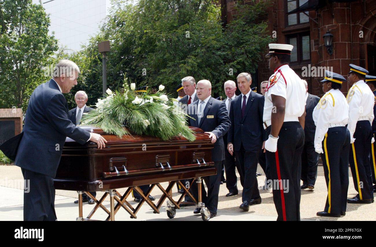 Former Atlanta Mayor Ivan Allen Jr. is taken from the First ...