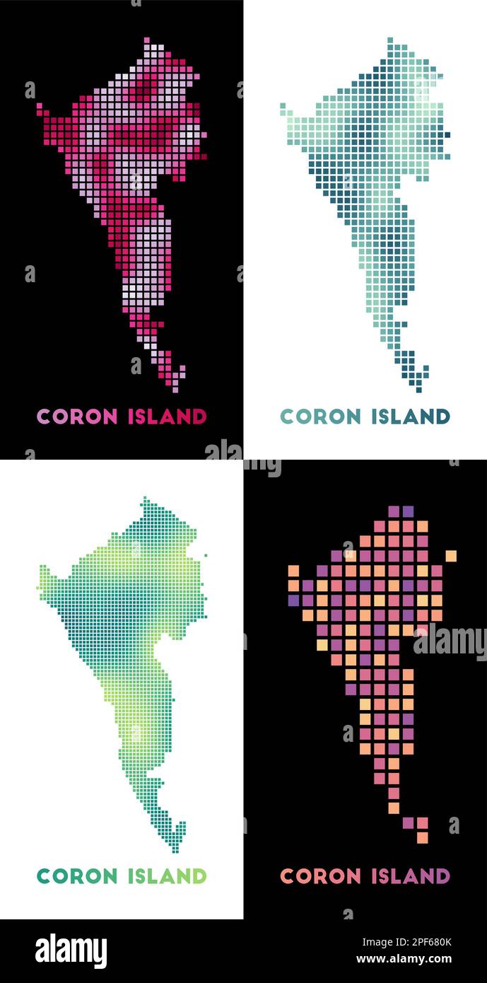 Island coron island map hi-res stock photography and images - Alamy