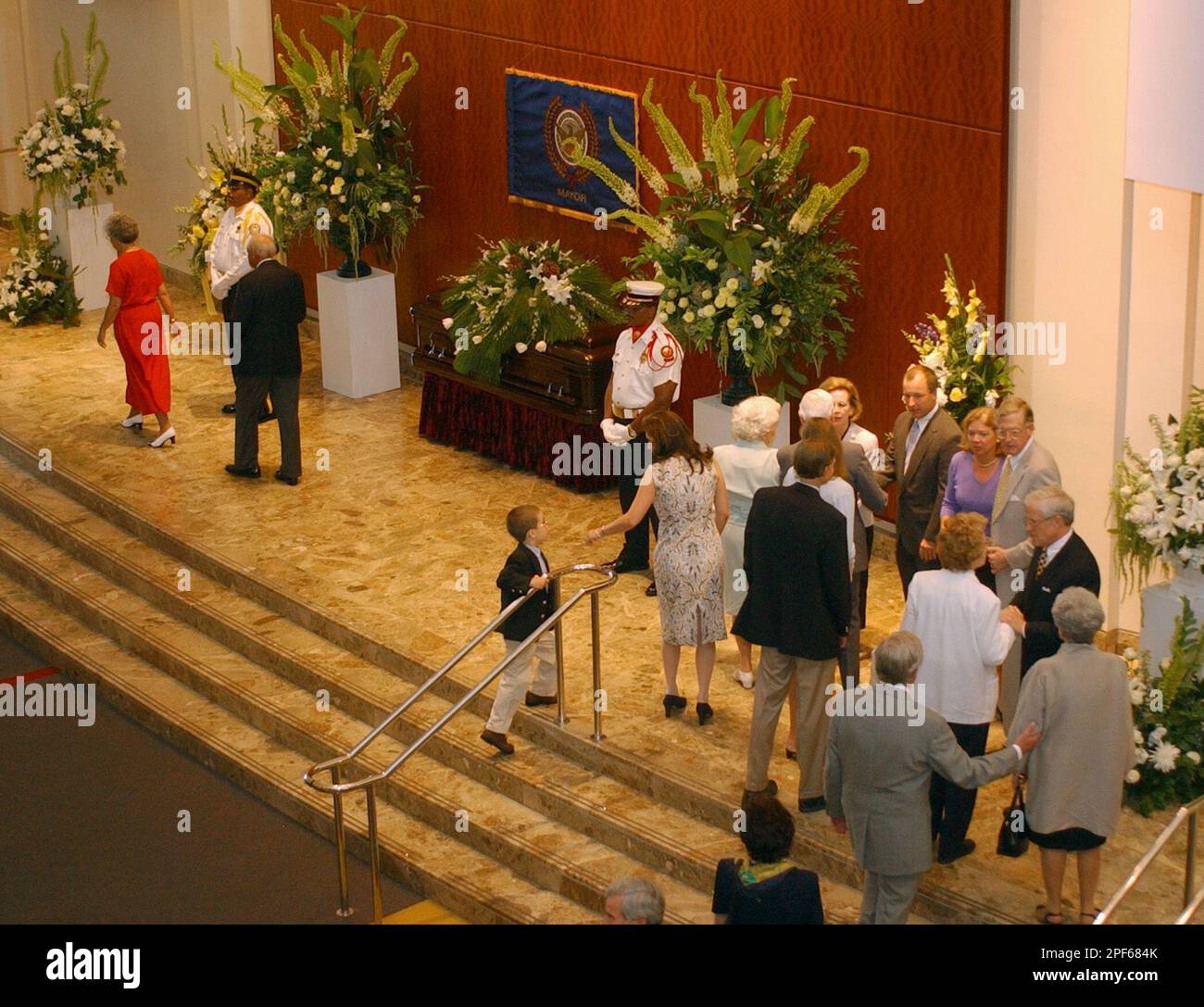 Former Atlanta Mayor Ivan Allen Jr., lies in state during a closed ...