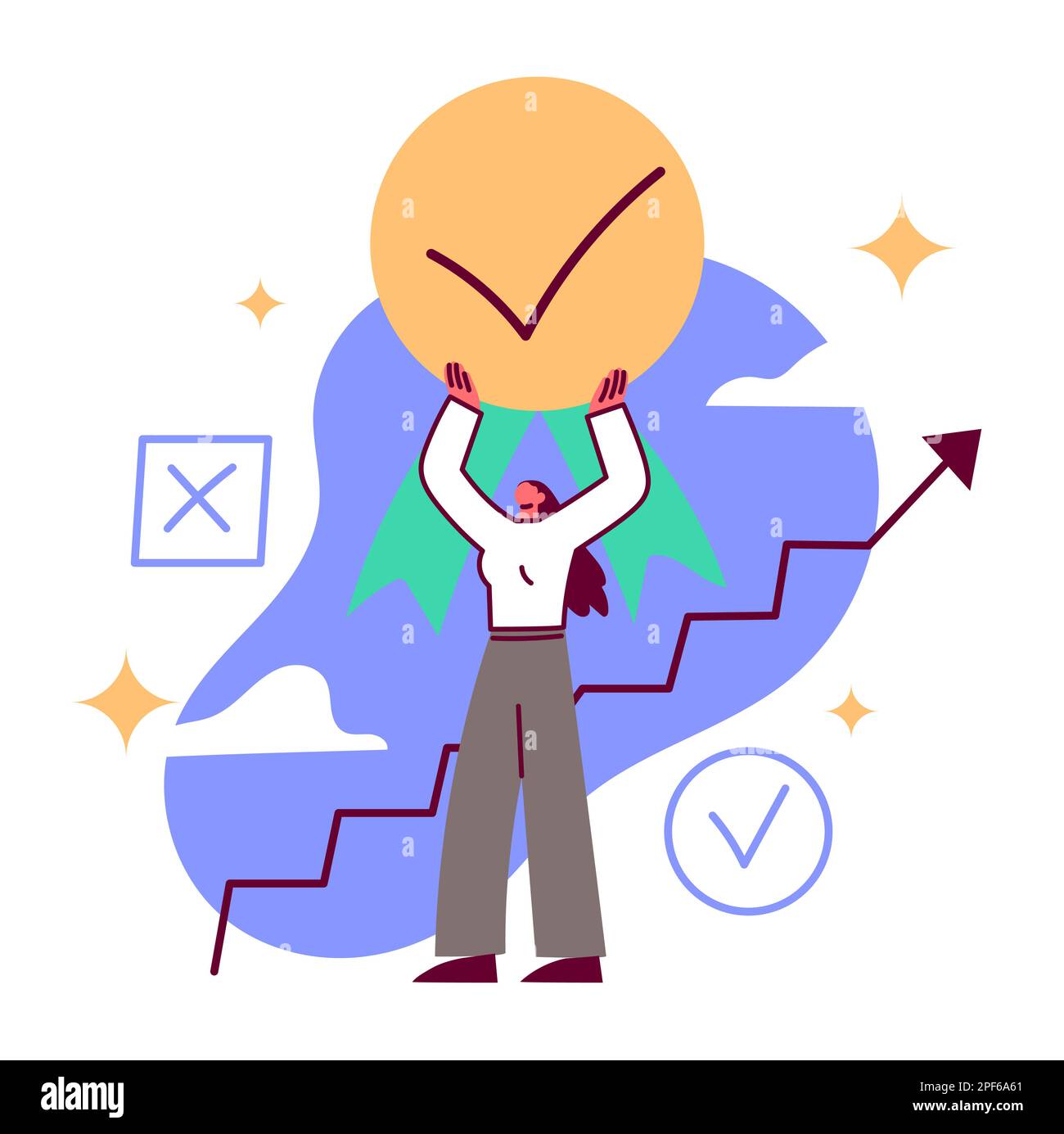 Task of improving business performance is accomplished Stock Vector ...