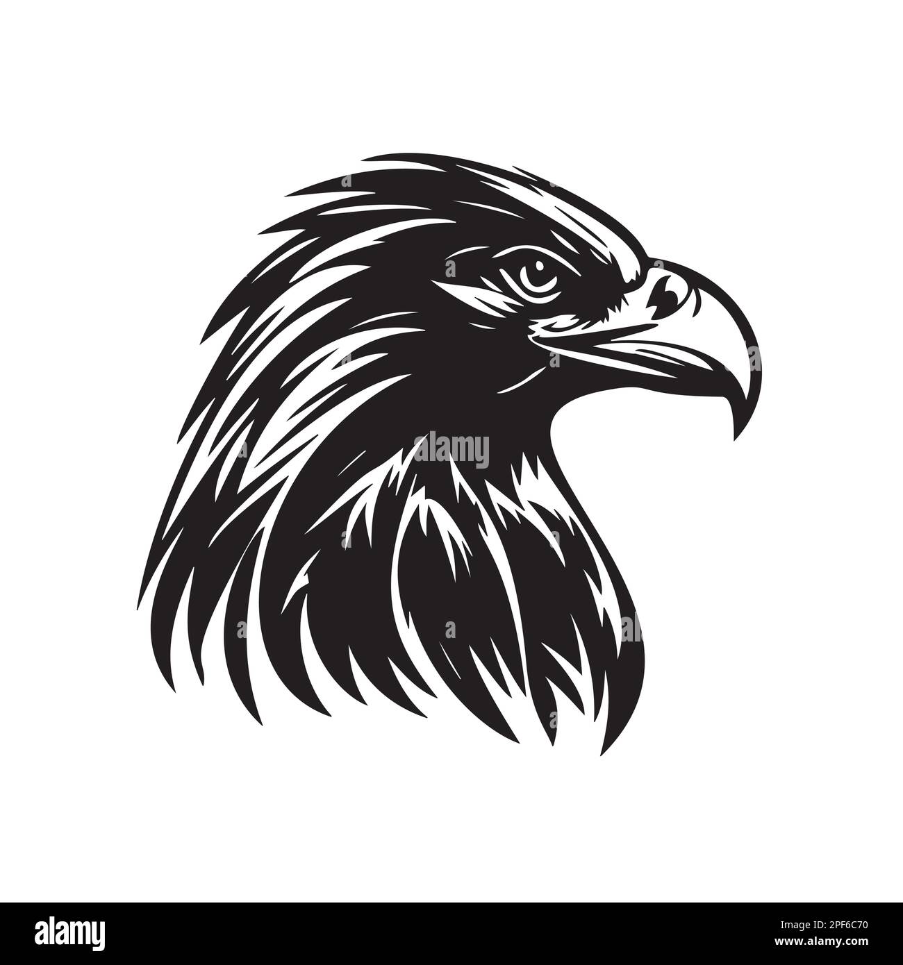 the silhouette of an eagle's head that has a simple but very clear ...