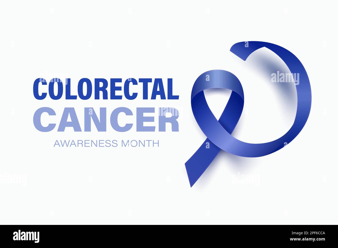 Colorectal Cancer Banner, Card, Placard with Vector 3d Realistic Dark ...