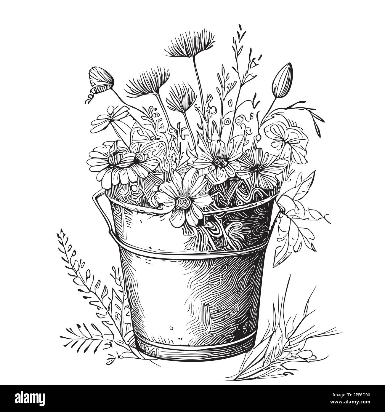 Nature design flower vase Black and White Stock Photos & Images - Alamy