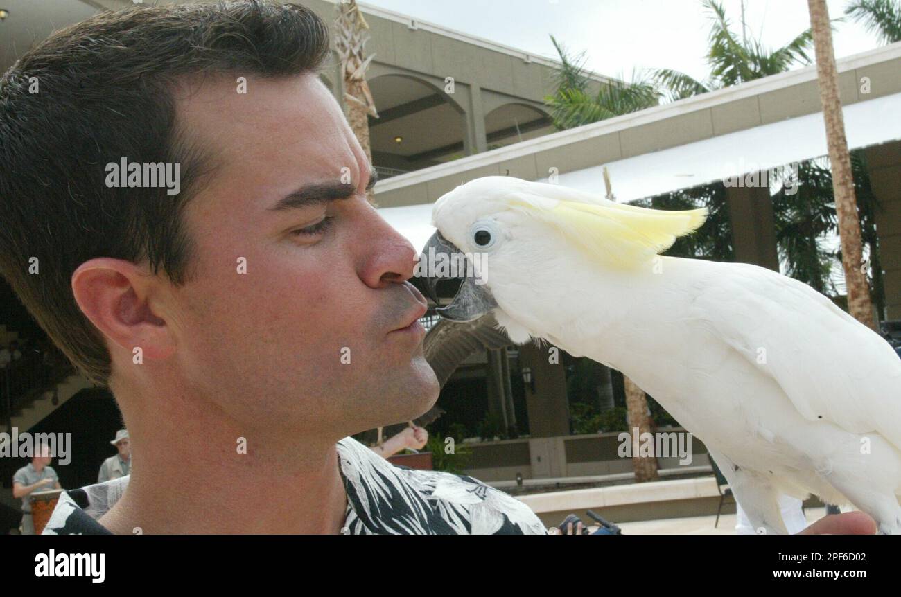 **ADVANCE FOR WEEKEND JUNE 28-29**Tim Rerucha, a bird trainer, gets a ...